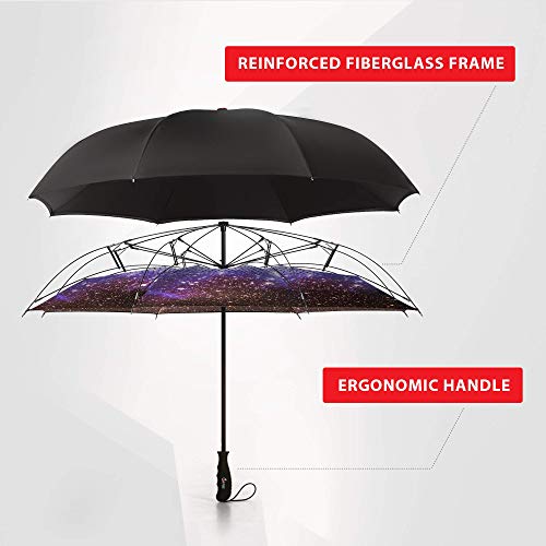 Repel Umbrella Inverted Umbrella for Rain - Windproof Reverse Umbrella w/ 8 Fiberglass Reinforced Ribs - Easy Open/Close Upside Down Umbrella - Large Inside Out Umbrella for Rain and UV Protection