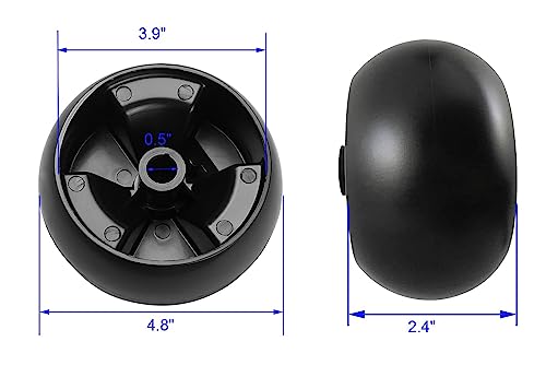 Replacement 734-04155 Deck Wheels Fit for Cad Mower - Deck Gauge Wheels Compatible with Cad LTX1050 LTX1040 XT1 Enduro Riding Mower, Craftsman LT2000 LT2500 42" 46" 50" 54" Deck Lawn Mower, 4 Pack