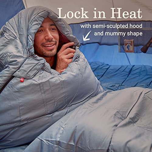 Coleman Sleeping Bag—Tidelands 50° Big & Tall Mummy Sleeping Bag for Adults