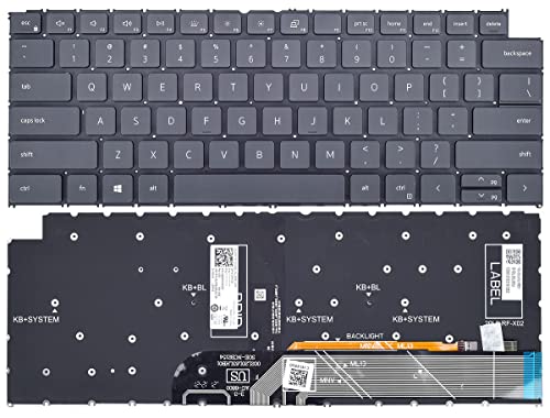 Replacement Keyboard for Dell inspiron 14 5410 7415 7420 7425 & inspiron 13 5310 Series Laptop Frame with Backlit US Layout