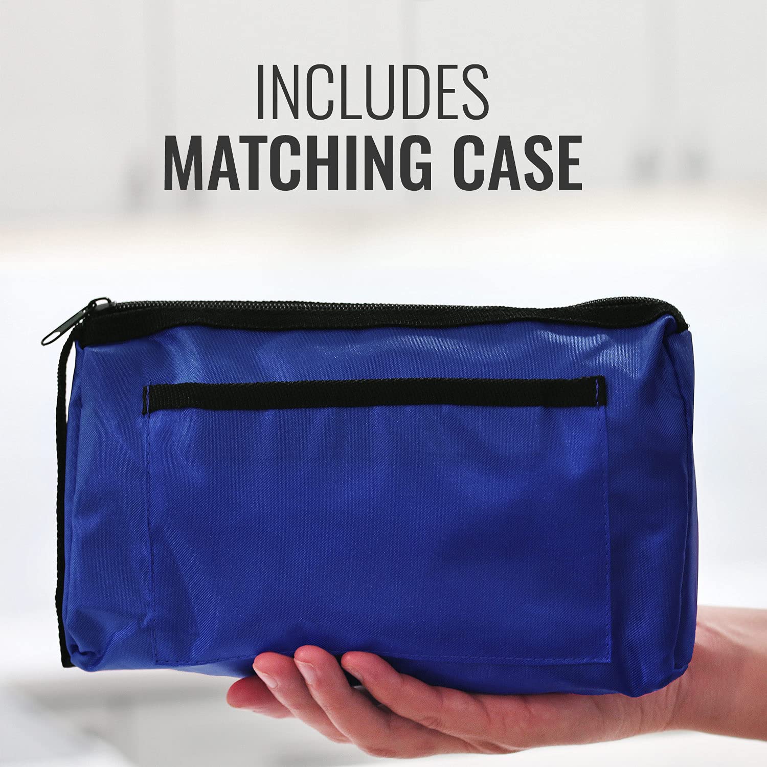 MABIS MatchMates Aneroid Sphygmomanometer and Dual Head Stethoscope Combination Home Blood Pressure Kit with Calibrated Nylon Cuff, Professional Quality, Carrying Case, Royal Blue