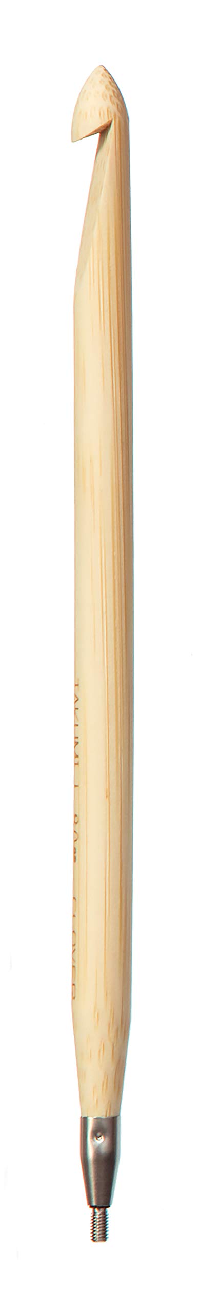 CLOVER Takumi Bamboo Interchangeable Tunisian Crochet Hook Brown, 6.5" Height x 0.2" Width x 0.2" Length