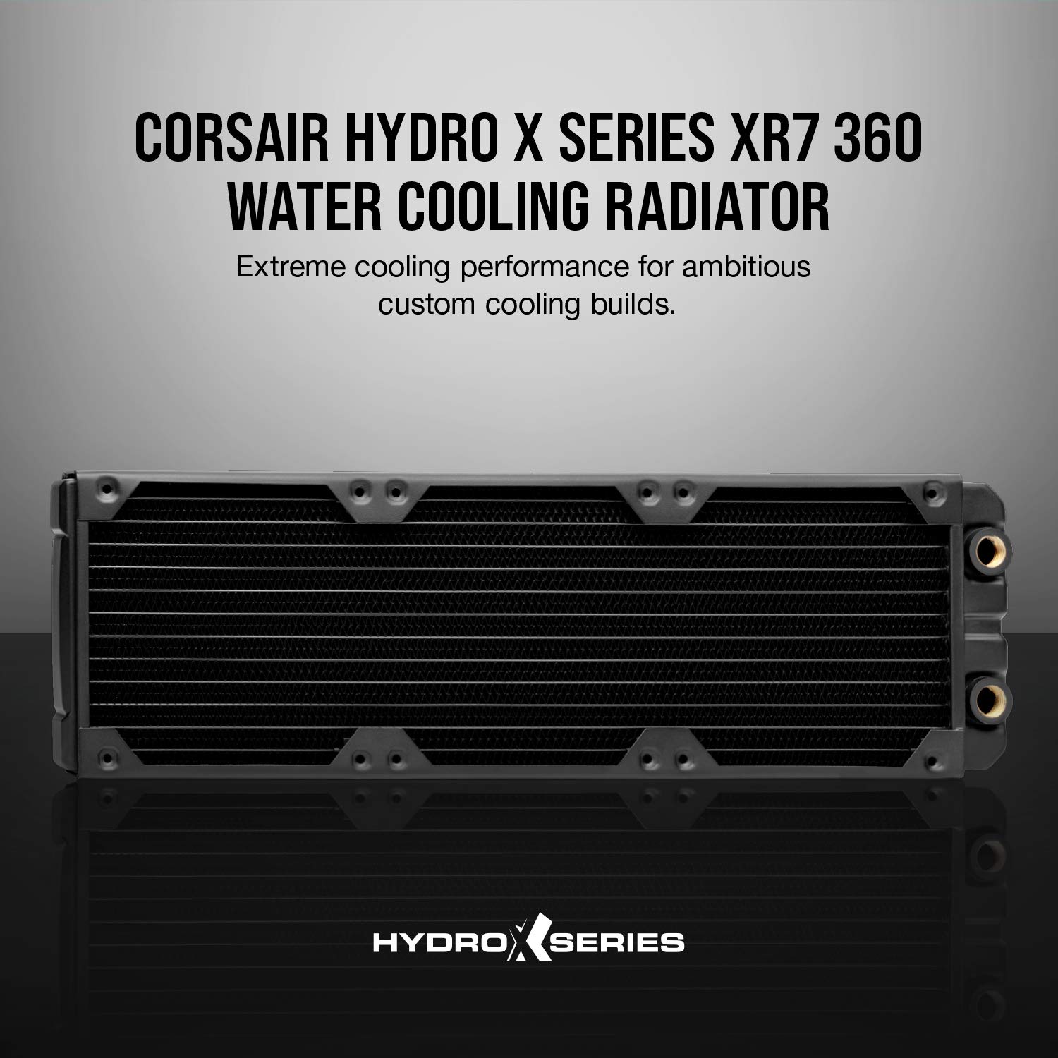 CORSAIR Hydro X Series XR7 360mm Water Cooling Radiator - Triple 120mm Fan Mounts - Premium Copper Construction - Easy Installation - Black