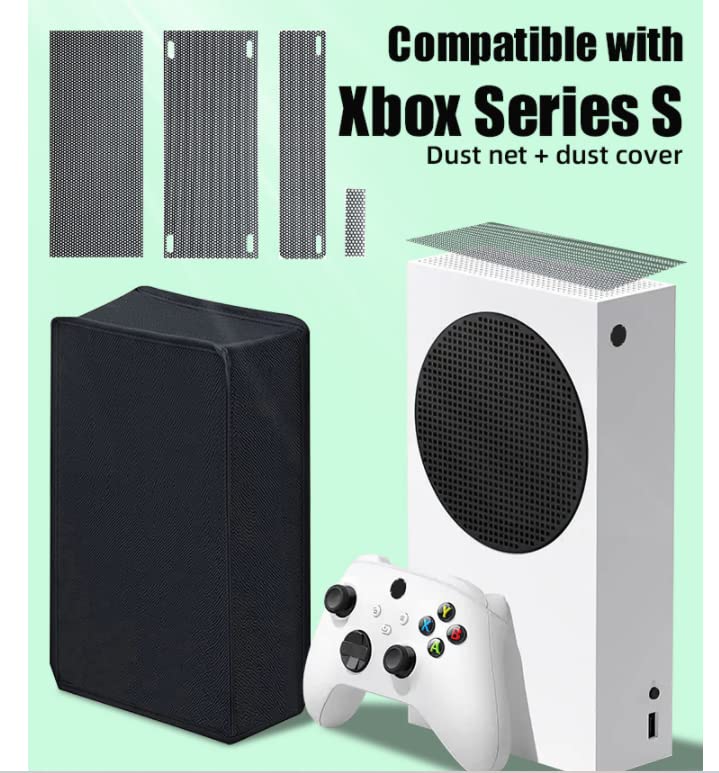 Dust Cover for Xbox Series S Console Dust Cover with 4 PVC Meshs Set Protective Case Cover Waterproof Accessories for Xbox Series S Game Console
