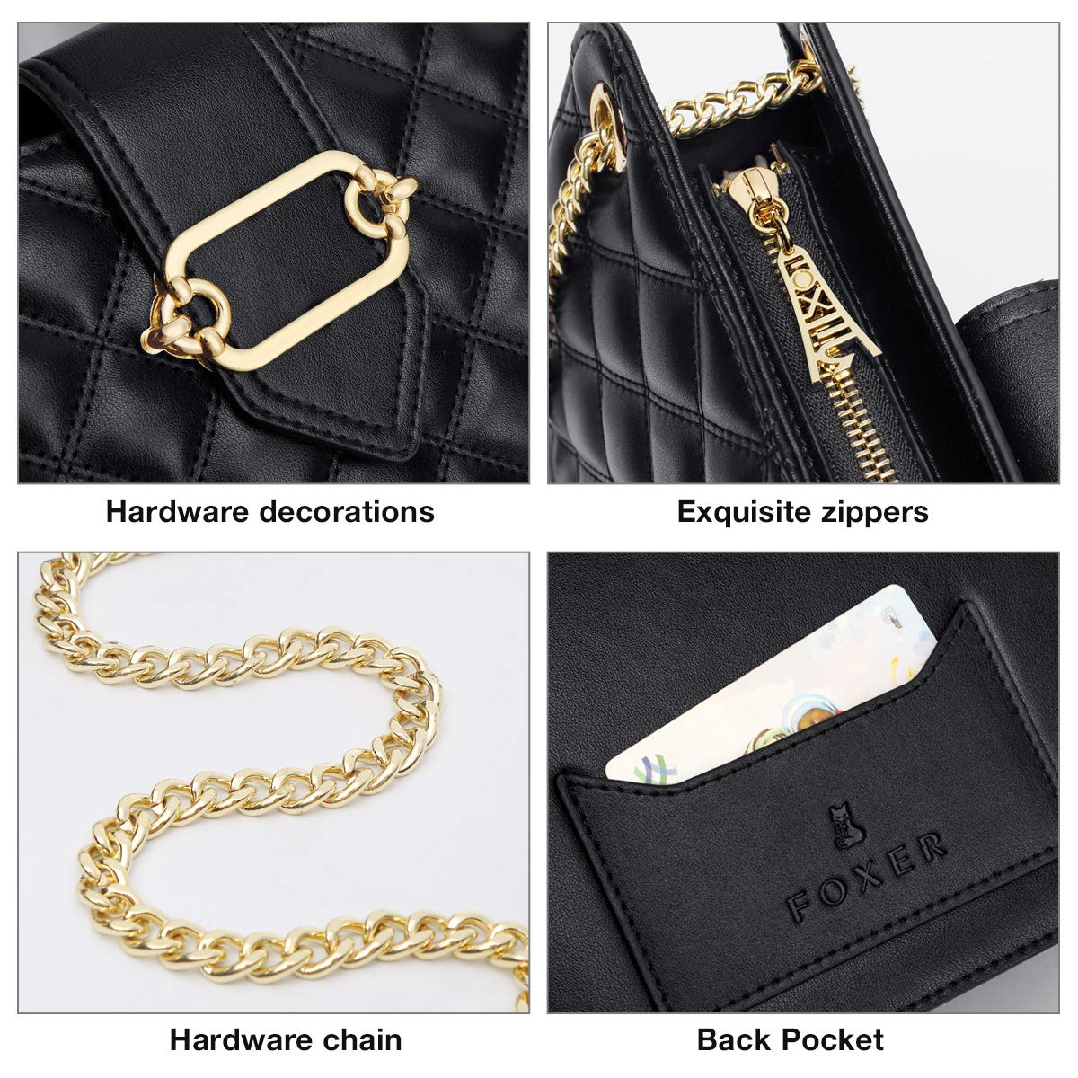 Crossbody Leather Bag Handbags Shoulder Bag for Women with Top Handle (black4)