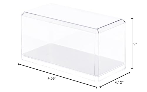 Pioneer Plastics 094CD Clear Plastic Display Case for 1:24 Scale Cars (Mirrored), 9" W x 4.125" D x 4.375" H (Mailer Box)