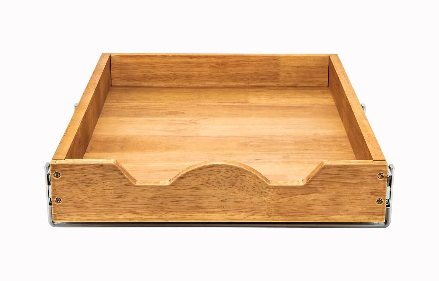 DINDON Pull Out Cabinet Organizer (14" W x 18" D) 1 Tier, Single Tier Oak Wood Under Cabinet Slide Out Shelf Drawer Box…