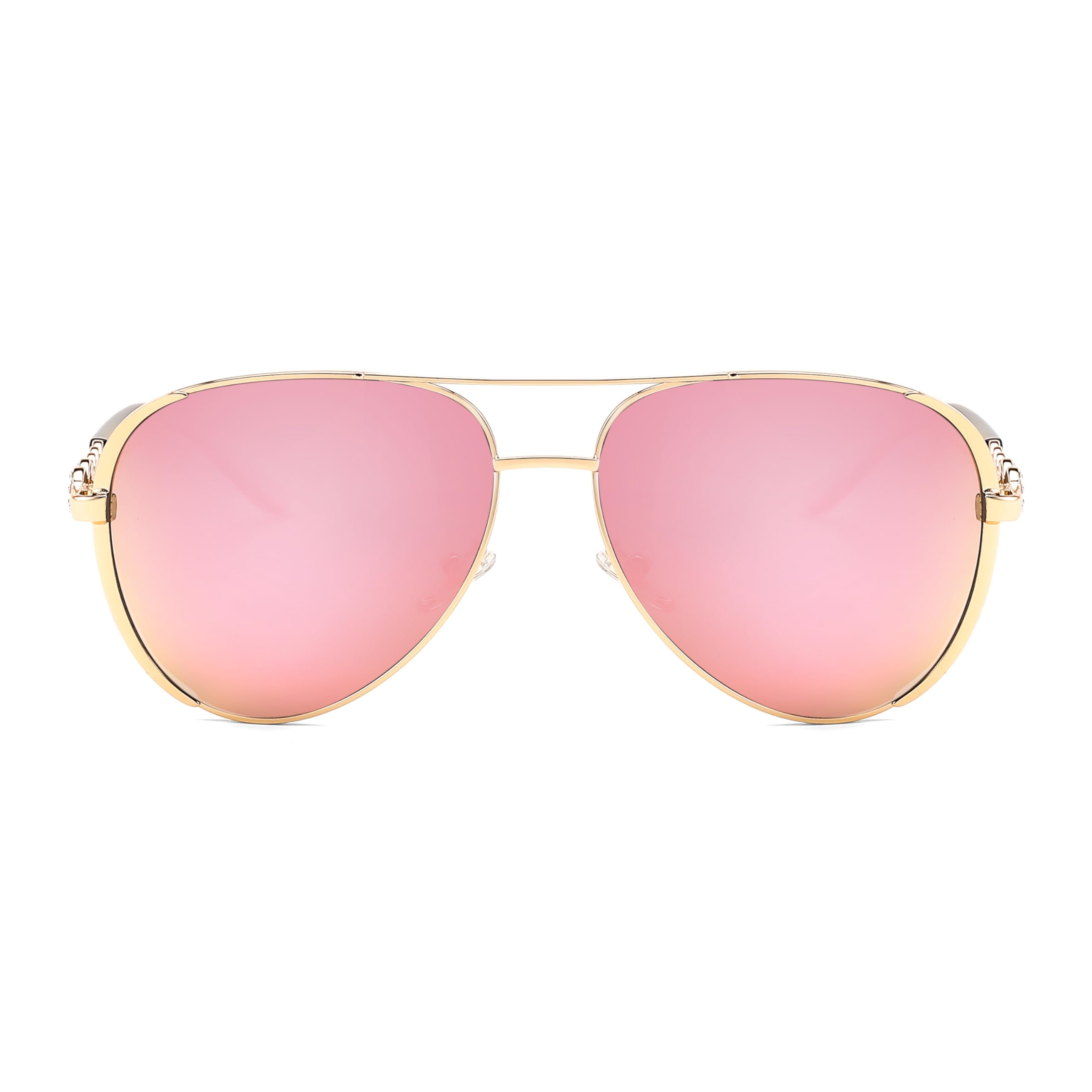 FEISEDY Retro Polarized Pilot Sunglasses for Women 70s Vintage Trendy Shades B4147