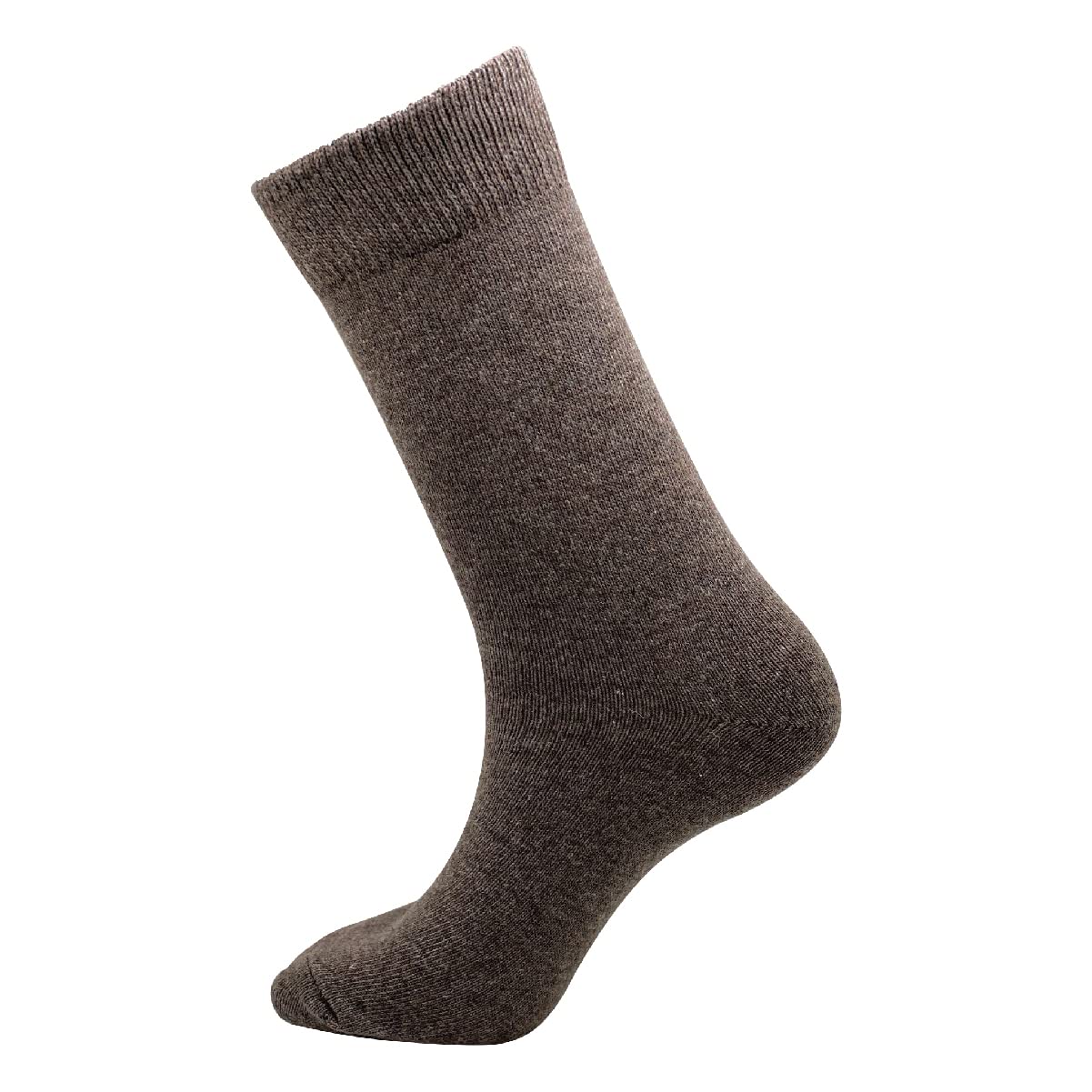 CozyPosh Men Wool Blend Socks - Mid-Calf Crew (Pack of 3 Pairs) Anti-sweat Warm (lightbrown_lightgrey_blue)