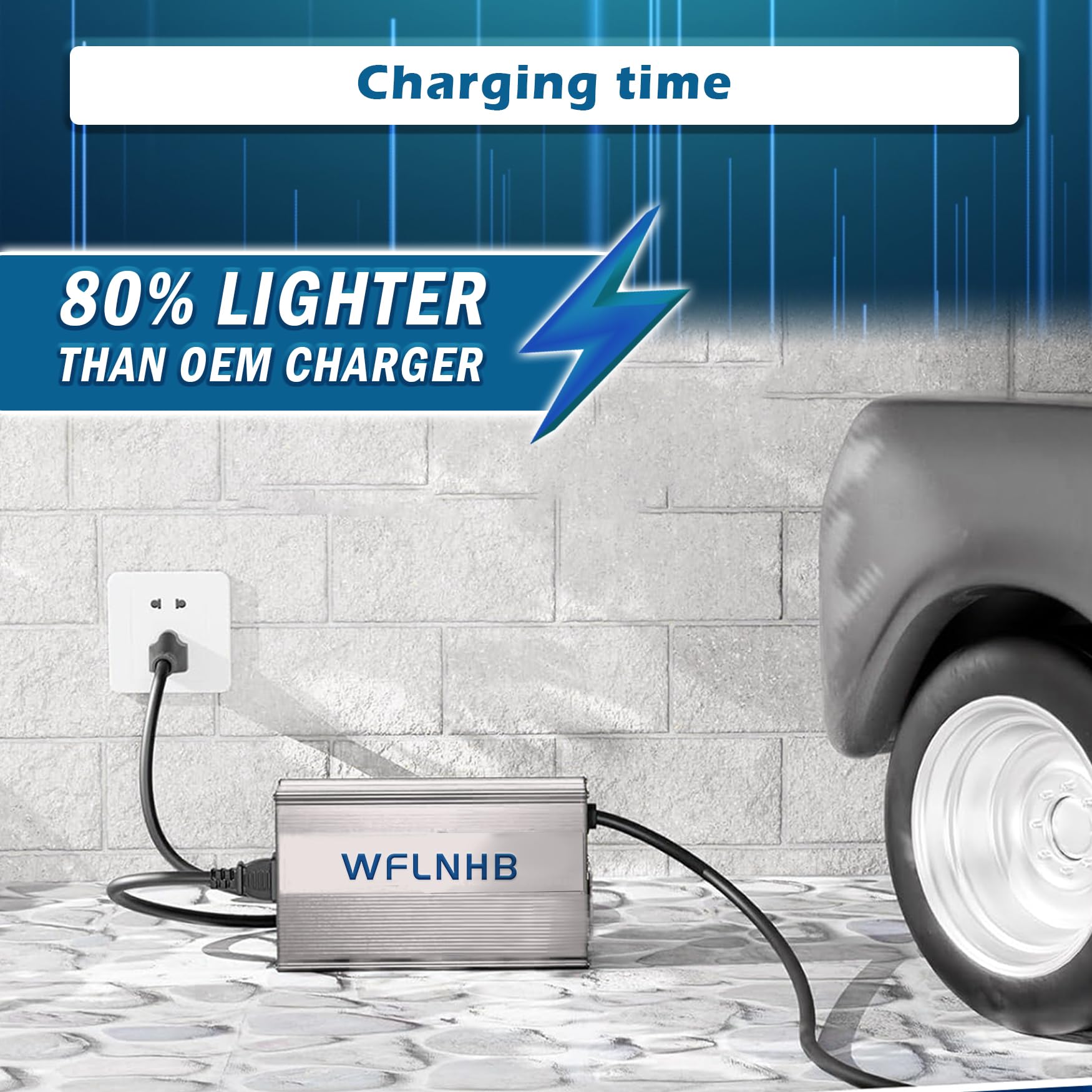 WFLNHB 3 Pin 48V Battery Charge Charger Replacement for Yamaha Golf Cart G29 2007 Up