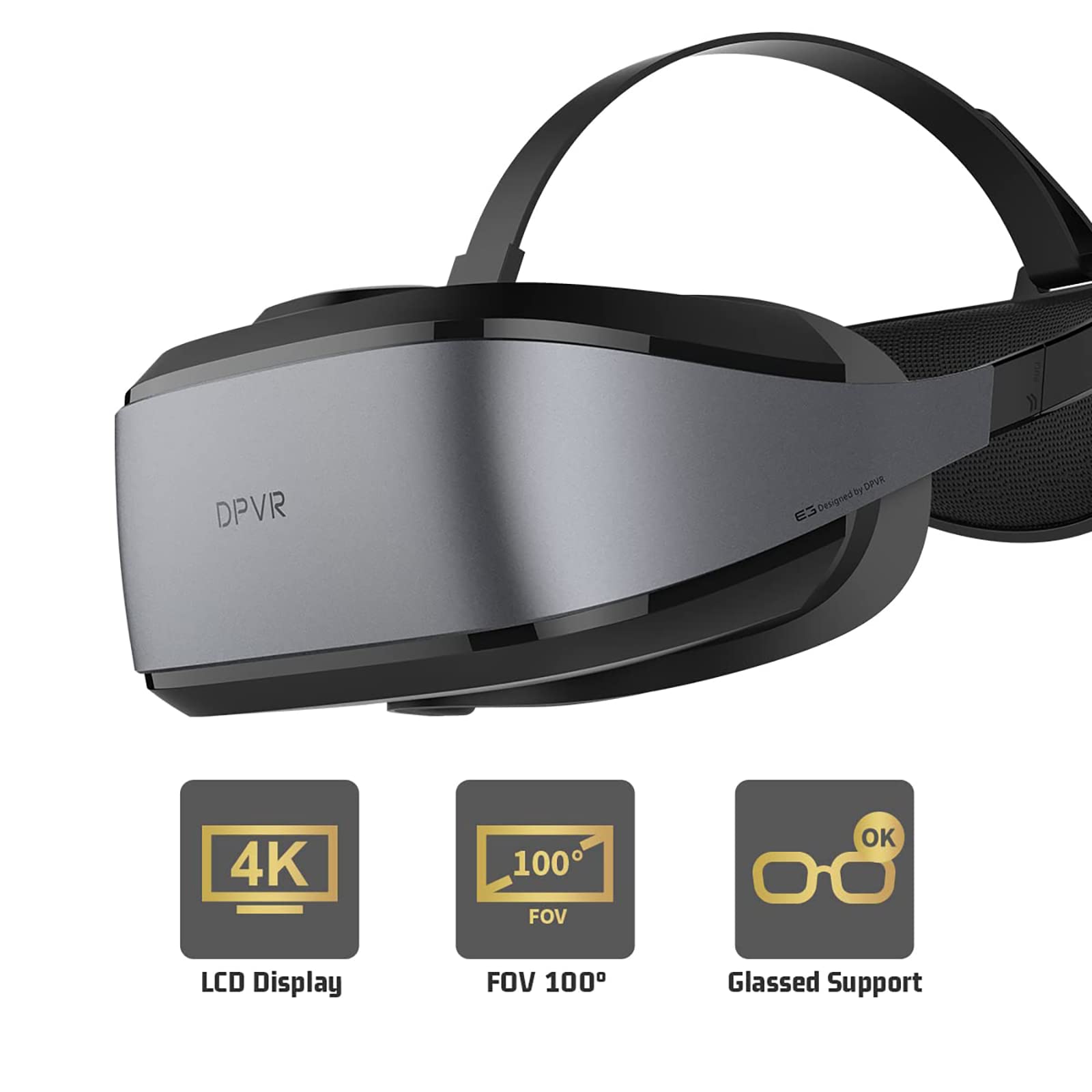 DPVR E3 4K Virtual Reality Headset, VR Set for Business of Egg Seats Headset, VR Simulator Riders, VR Moto and VR Flying, VR Headsets Not for Personal User and VR Games