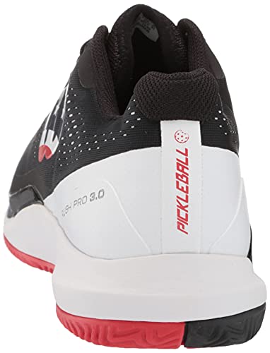 Wilson Men's Rush PRO 3.0 PB Pickleball Shoe, Black/White/Infrared, 10