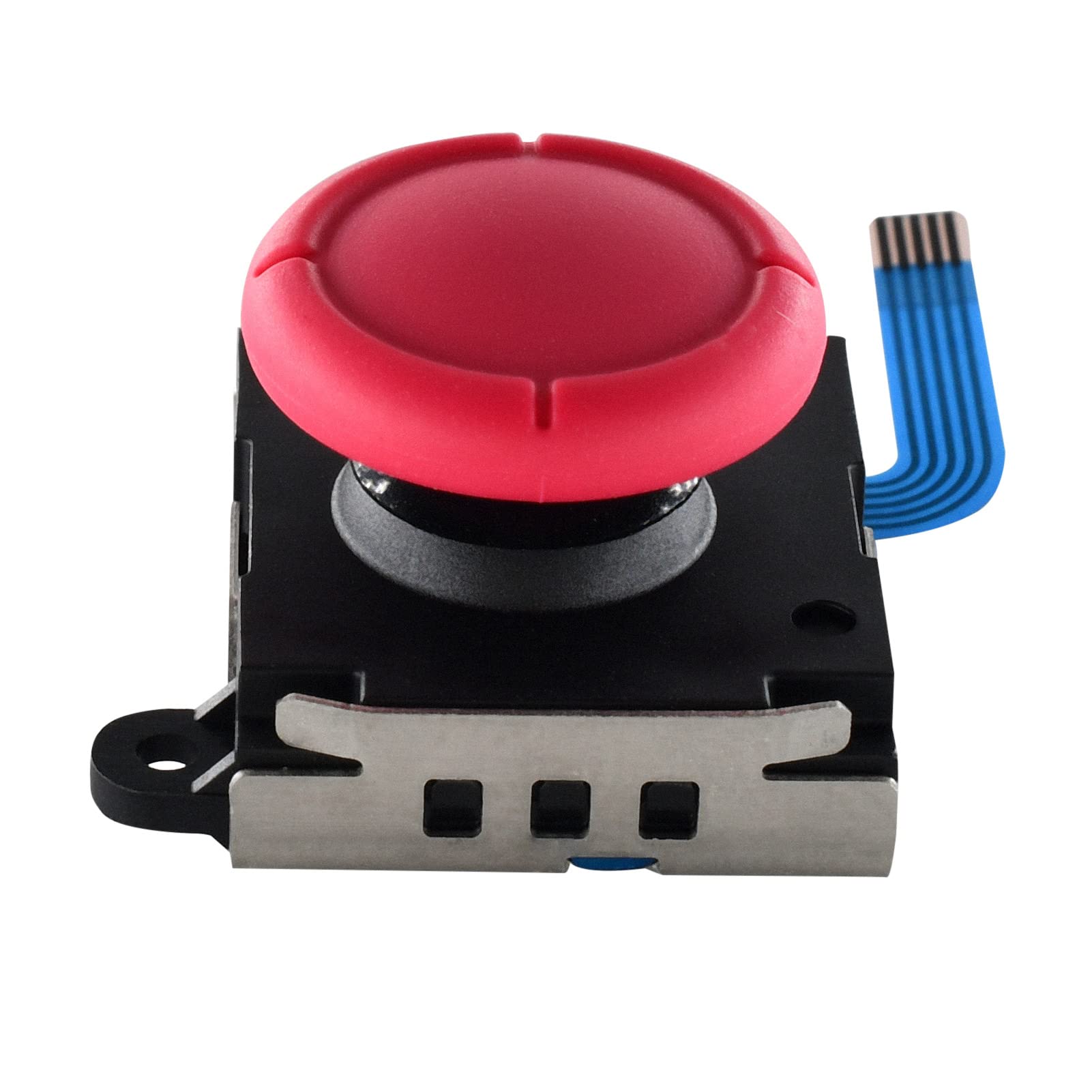 ENVPRFR 3D Joystick Thumb Stick Replacement for Nintendo Switch Joycon Controller & Switch Lite Accessories 2 Pack Left/Right Analog Joysticks & 4 Screws (Red)