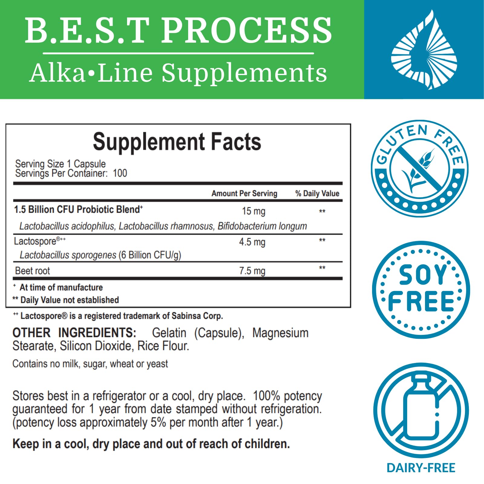 Morter HealthSystem Alkadophilus (2 Pack) Best Process Alkaline — No Refrigeration Probiotic & Prebiotic Digestive Supplement — 1.5 Billion CFU of Good Bacteria & Beetroot