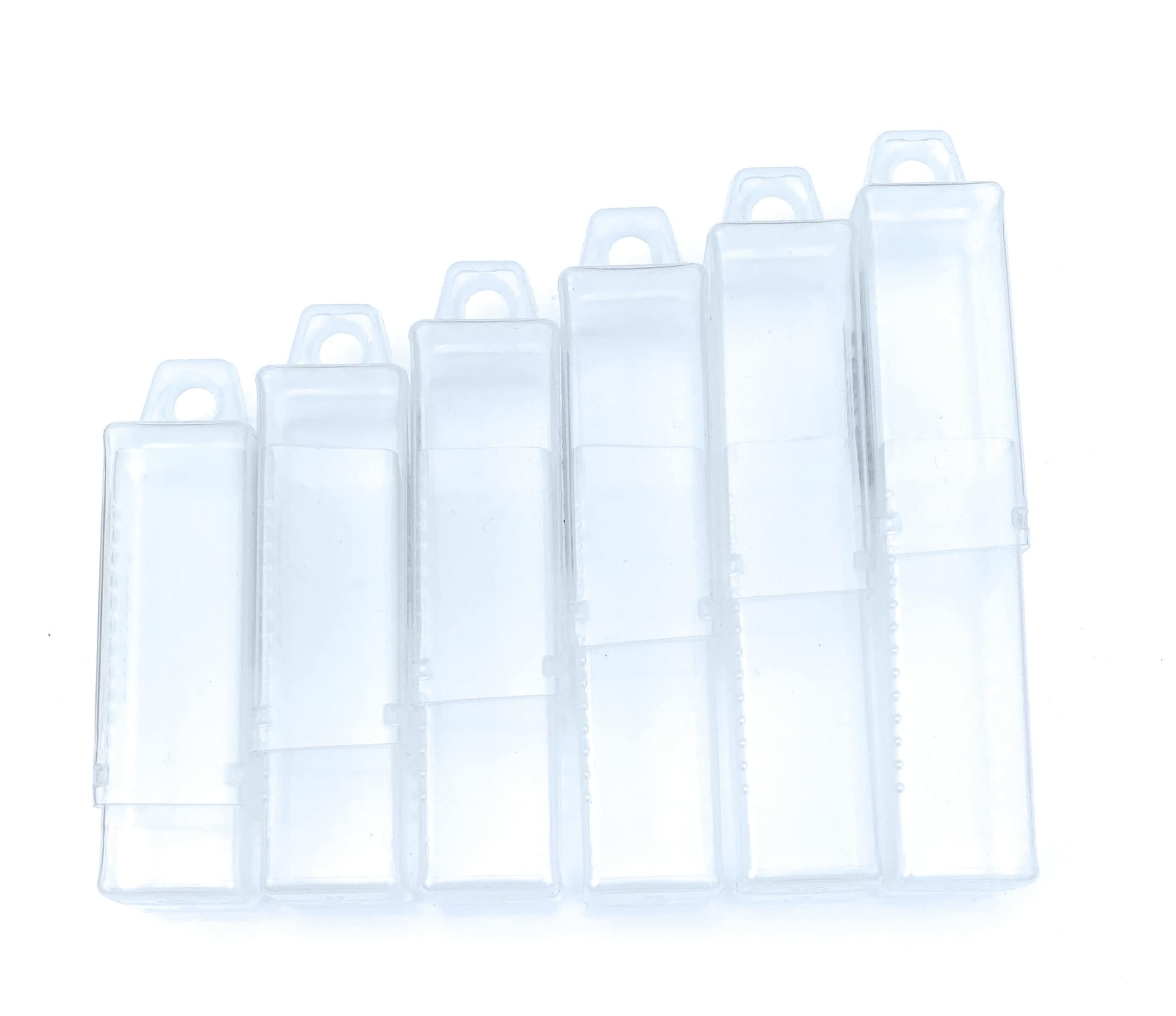 FTG USA 6 Piece Drill Bit Cases Designed as Storage Container for Adjustable Countersink Drill Bits, Small Containers, Plastic Boxes Used as Storage Case for Replacement Drill Bits
