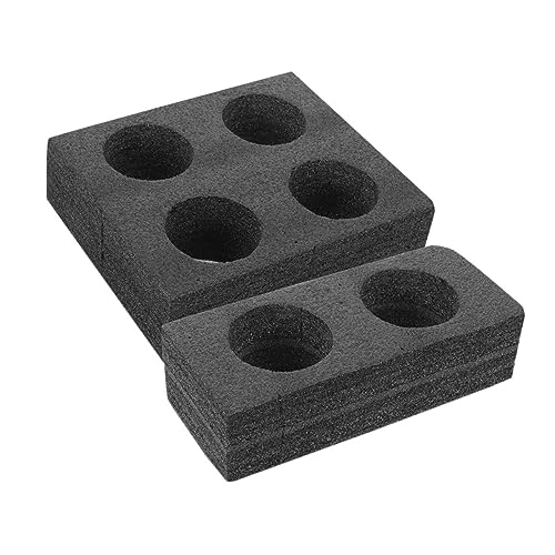 CIYODO 2pcs Drink Cup Holder Drinks Coffee Mug Coffee Tray Beverages Drink Carrier Cup Carrier Drink Cup Takeout Carrier Tray Cup Holders Packing Trays Bowl Holder Four Holes Pearl Cotton