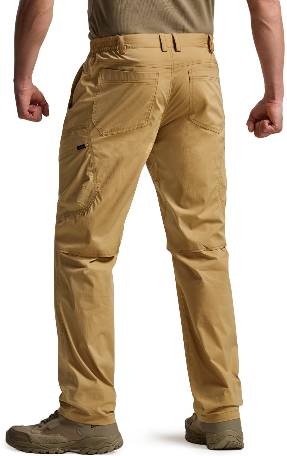 CQR Men's Quick Dry Tactical Pants, Water Resistant Outdoor Pants, Lightweight Stretch Cargo Work Hiking Pants, Driflex Cargo Charcoal, 36W x 30L