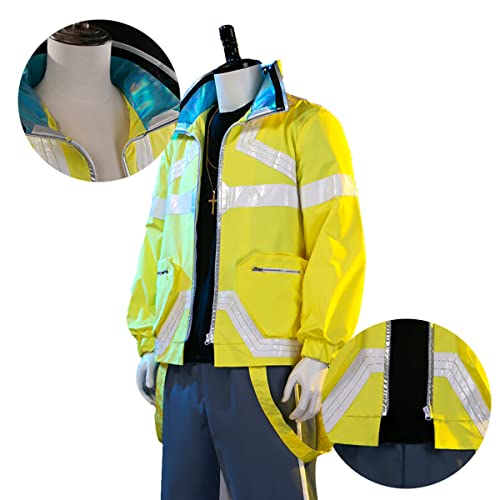 SHIKI David Martinez Cosplay Costume Men Fashion Anime Jacket Punk Motorcycle Coat Halloween Outfit for Women (David, XL)
