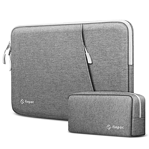FINPAC Laptop Sleeve with Accessory Pouch for MacBook Pro M3/M2/M1 14-inch, MacBook Air/Pro 13, Protective Case with Tech Bag