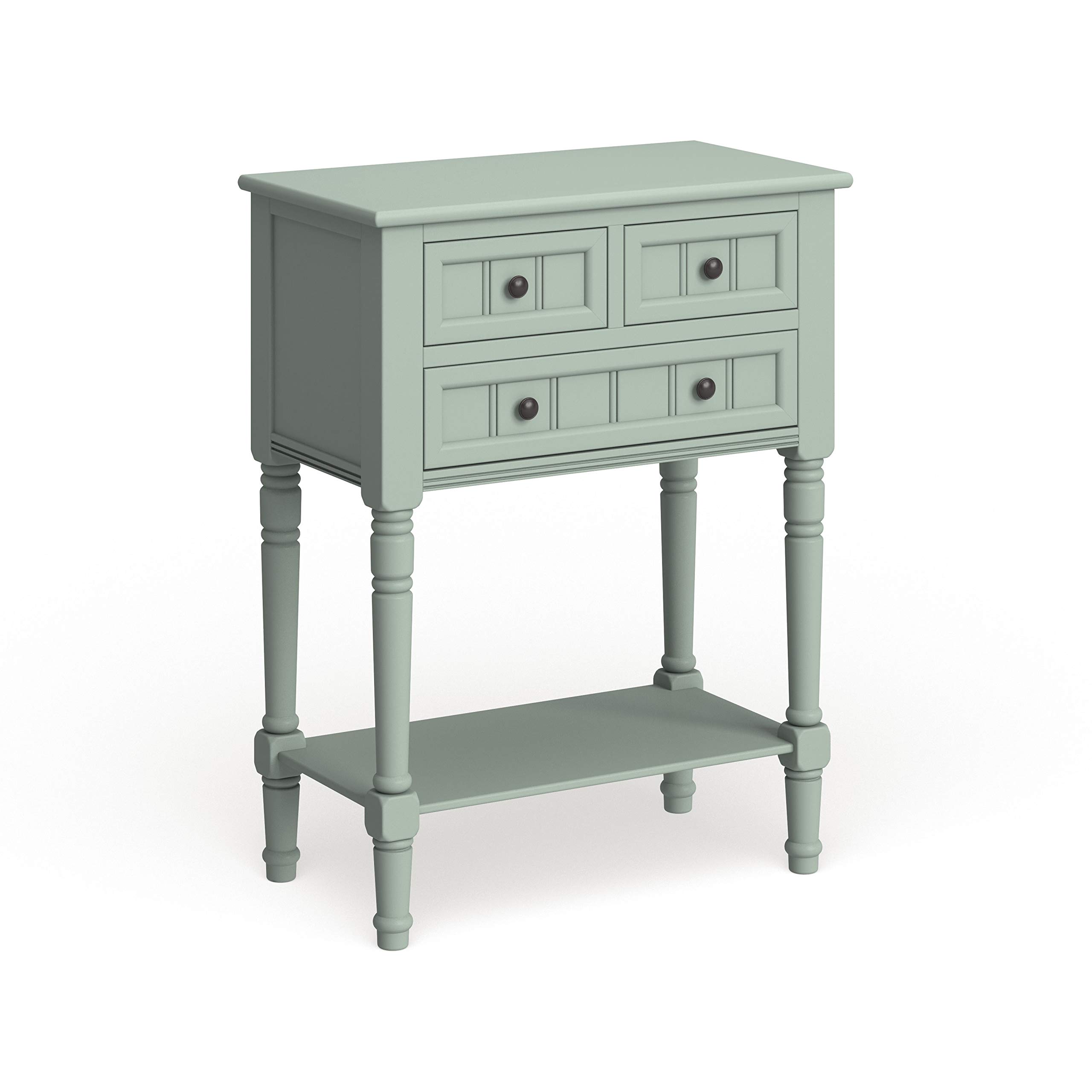 Decor Therapy Westerman Three Drawer Storage Console Table, Black