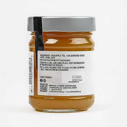 Pineapple Sugar Free Jam β No Added Sugar, No Preservatives, Gluten Free Pineapple Jam β Natural Taste with Perfect Sweetness Pineapple Fruit Spread for Breakfast, Toasts