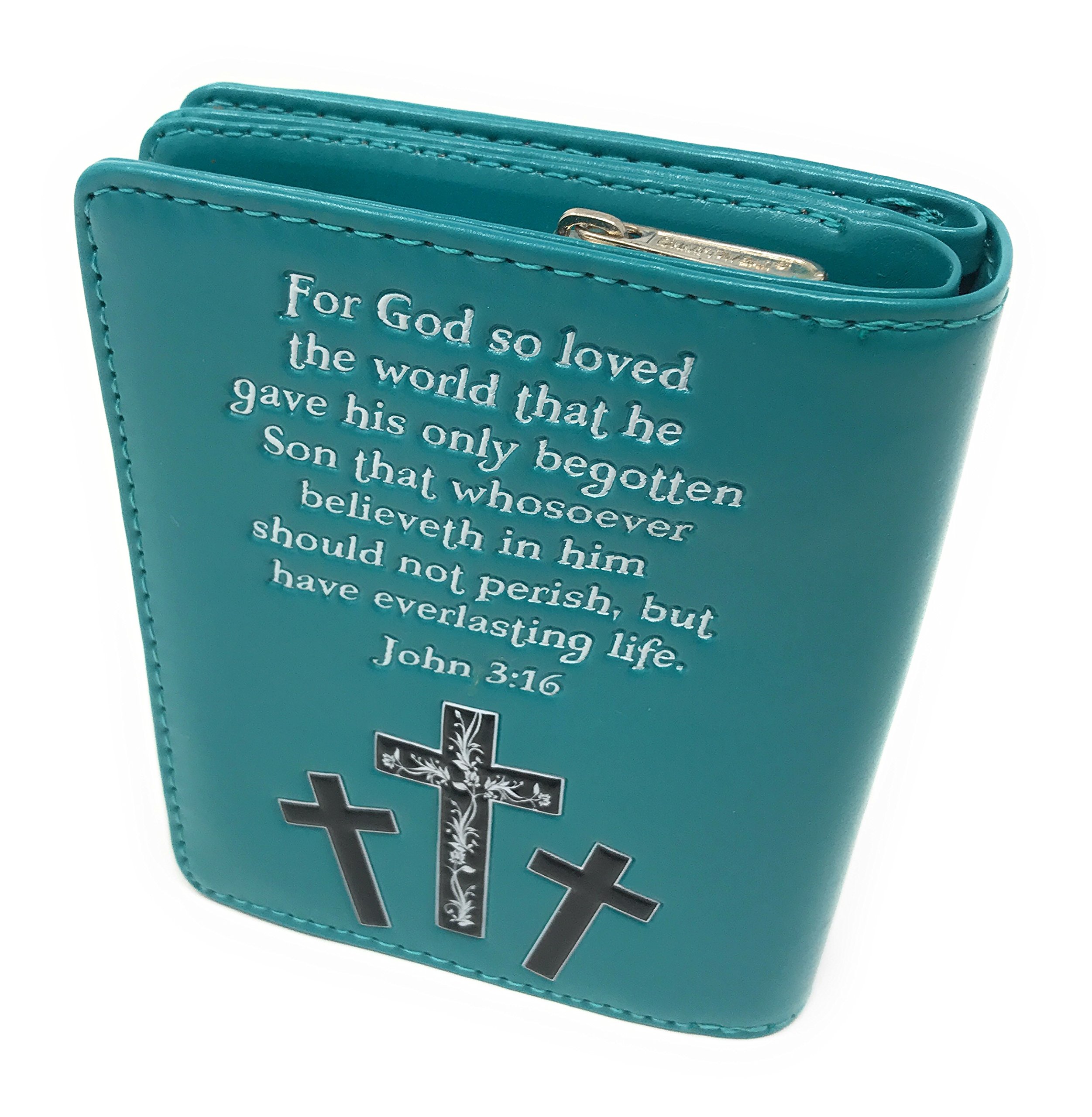 Shag Wear For God So Loved the World John 3:16 Cross Wallet for Women Medium