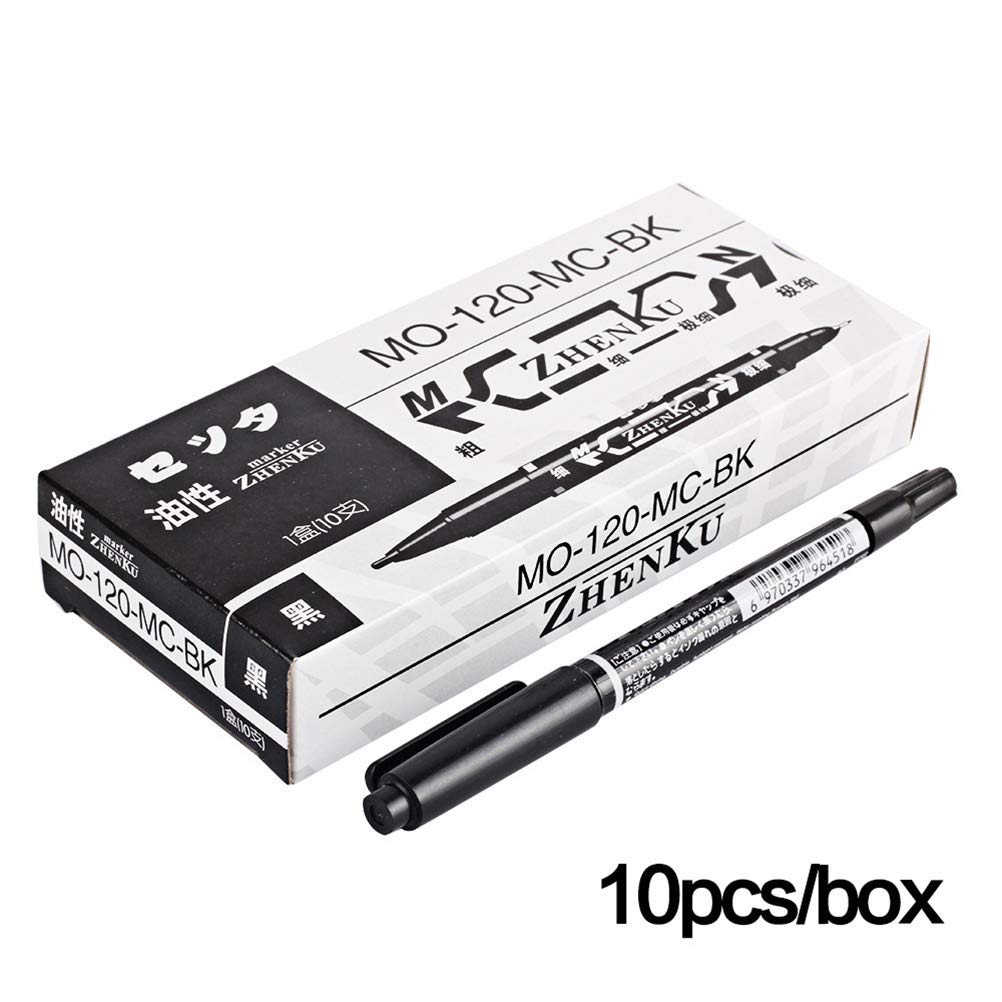 FARUTA 10pcs Tattoo Skin Marker Scribe Tattoo Piercing Pen Body Art Supply Tool