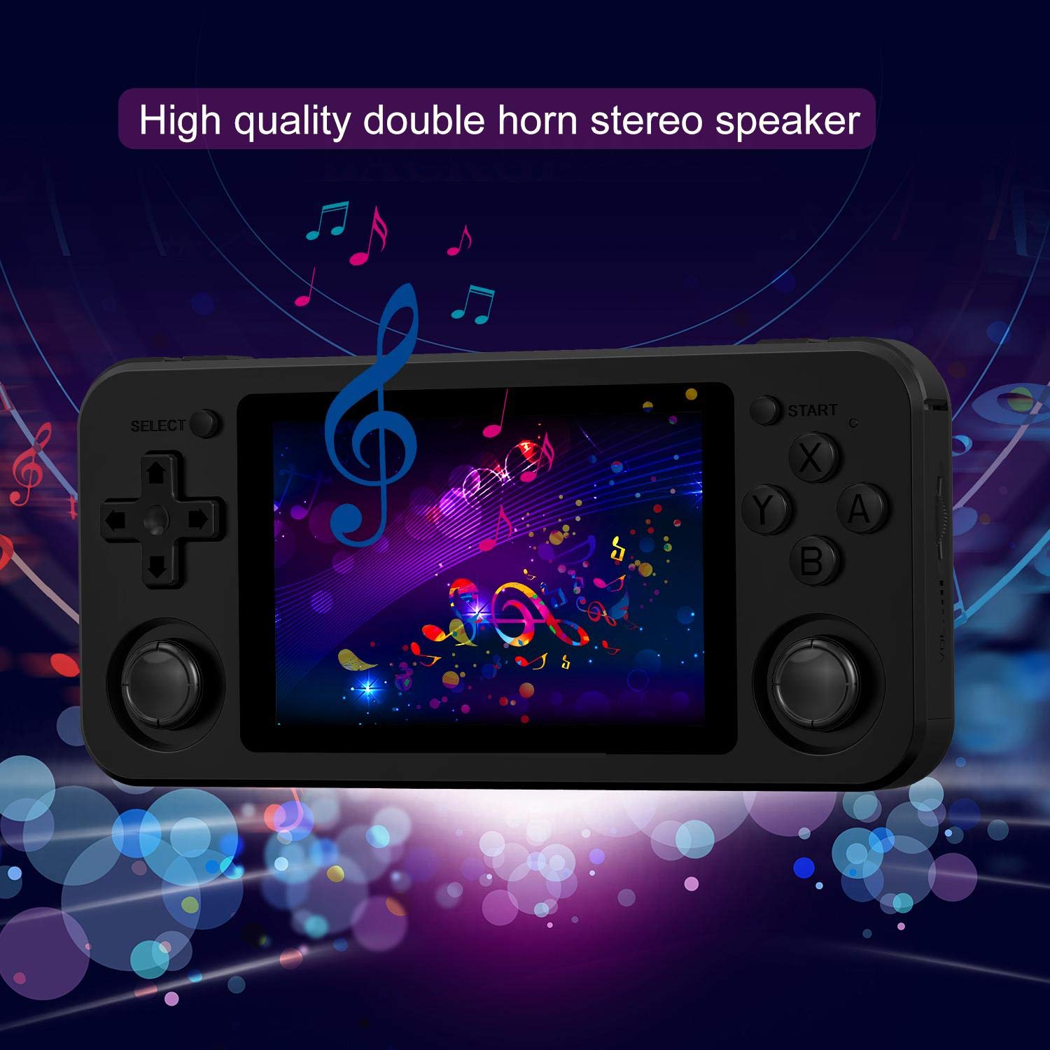 YEKKU Handheld Game Console,RG351M Metal Retro Game Console Handheld Video Game Player Linux,RK3326 with 2500 Games,3.5 inch IPS Screen Classic Pocket Game Cosole for Adults with 64GB TF Card