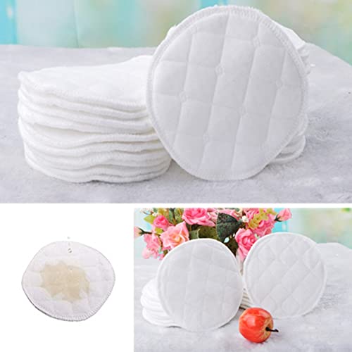 Reusable Breast Pads for Breastfeeding 12 Pack Organic Washable Nipple Pads Nursing Pads Cotton Highly Absorbent Postpartum Essentials( 3.74 * 3.74inch/9.5 * 9.5cm)