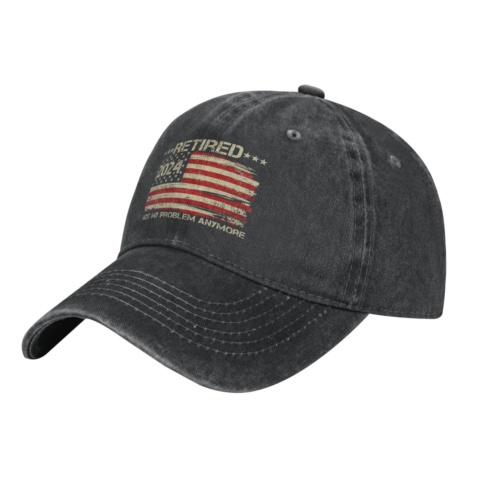 Funny Retirement Gift for Men's 2024 Retired 2024 Not My Problem Anymore Shirt Hat for Women Gifts for Birthday USA Flag Hat Cool Stuff
