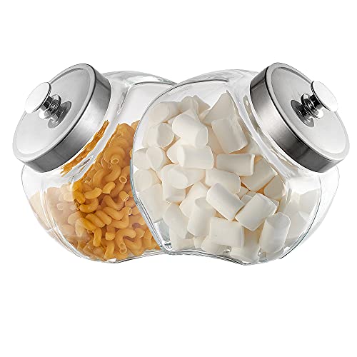 Hyperspace Glass Penny Jar, Candy Jar, Cookie Jar, Kitchen Canister, Set of 2 (73OZ)