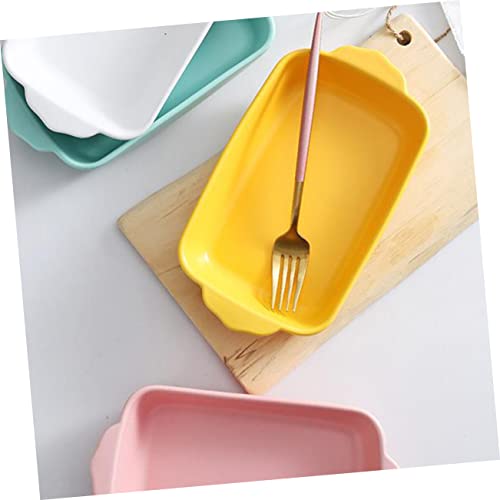 Luxshiny Nonstick Bakeware Ceramic Griddle Ceramic Loaf Pan Ceramic Bakeware Brownie Pan Baking Loaf Pan Spaghetti Deep Baking Dish Oven Kitchen Supplies Bread Baking Tray Cake Baking Tray