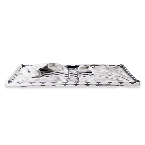 DII Collapsible Polyester Storage Bin, Trapezoid Chevron, Gray, Medium