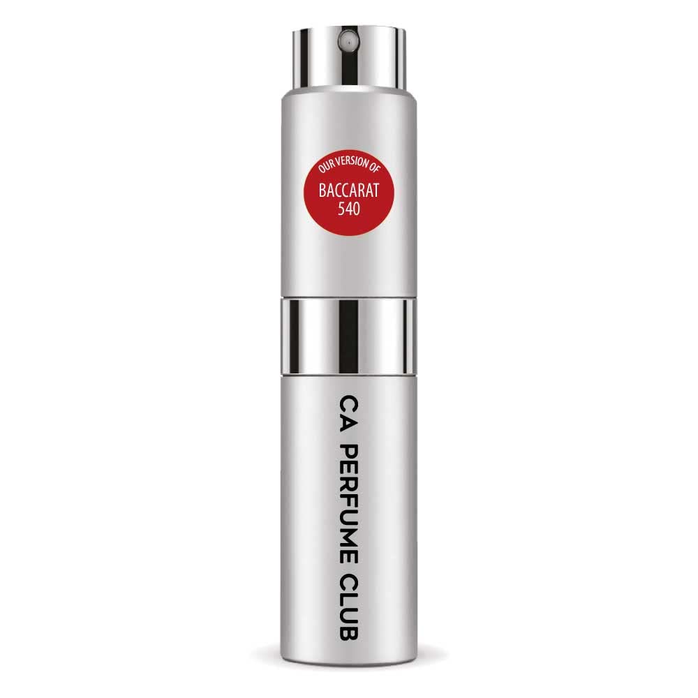 CA Perfume Impression of Maison Francis K. Baccarat 540 For Men Replica Version Fragrance Dupes Concentrated Long Lasting Eau de Parfum Spray Refillable Atomizer Bottle 0.27 Fl Oz/8ml-X1