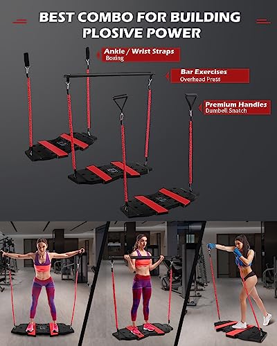Push Up Board, Portable Home Gym, Push Up Bar Strength Training Equipment, Full Body Workout Set with 20 Accessories, Suitable for Training Muscle and Burning Fat, Workout Equipment for Home Fitness