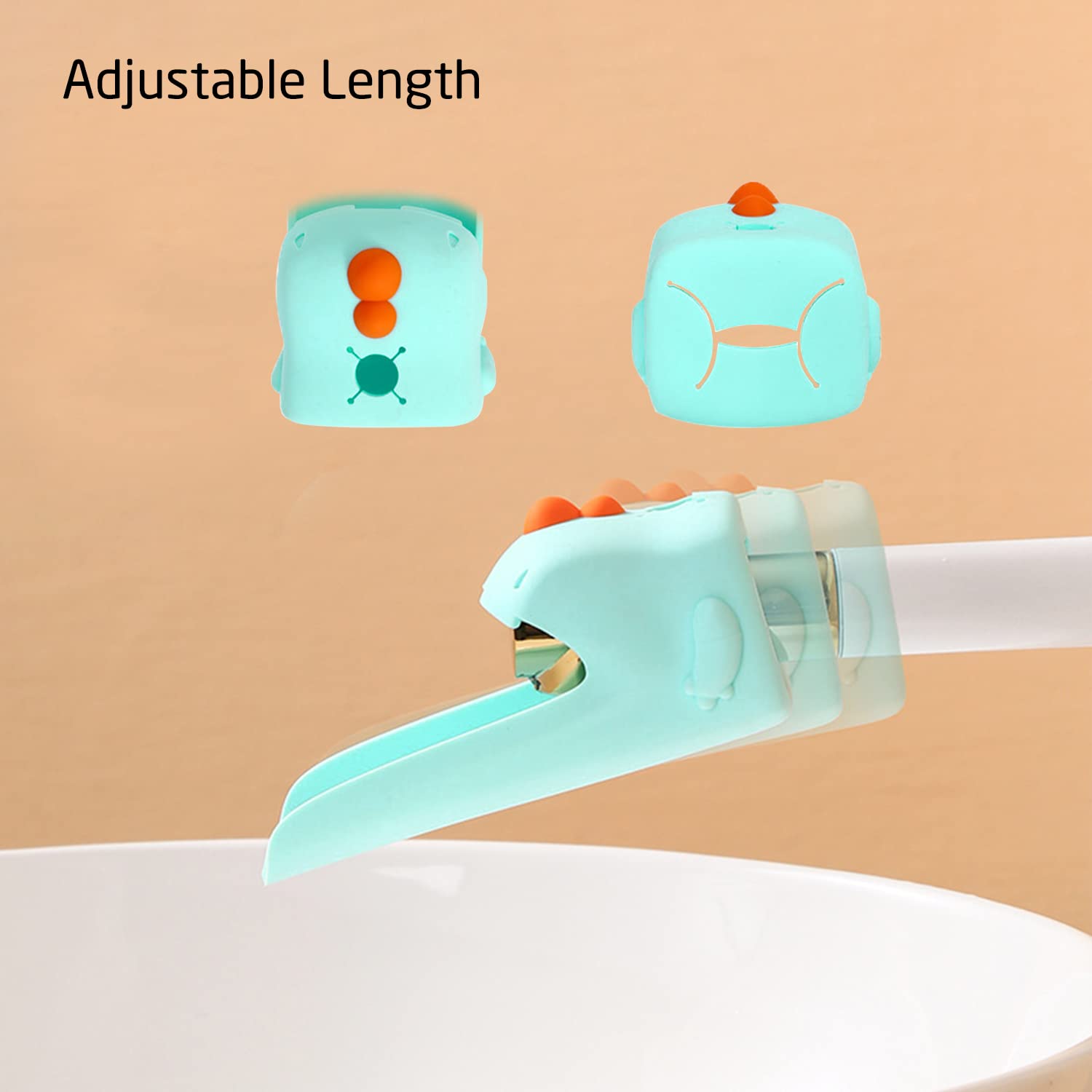 Gloexeolg Faucet Handle Extender and Faucet Extender Set for Toddlers Kids Hand Washing (Cyan)