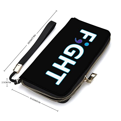 FunnyStar Semicolon Live Suicide Prevention Women's Long RFID Hand Wallet Wristlet Clutch Purse PU Leather Handbag with Wrist Strap