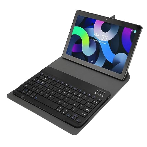 DAUERHAFT 2 in 1 Tablet, US Plug 100‑240V 8800mAh Business Tablet 10.1in FHD with Earbuds Mouse Keyboard for School (#4)