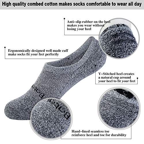 Discount clearance No Show sock for Men ,Low Cut Casual Breathable Non Slip Cushioned Liner Socks 6 Pairs (Black ,M/L)