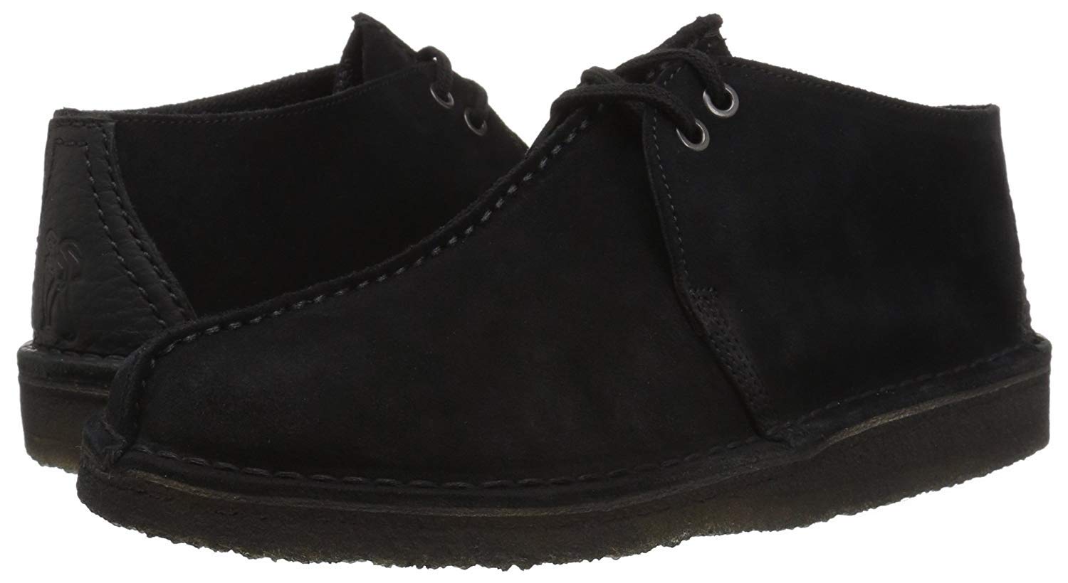 Clarks Men's Desert Trek Moccasin, Black Suede, 10 Medium US