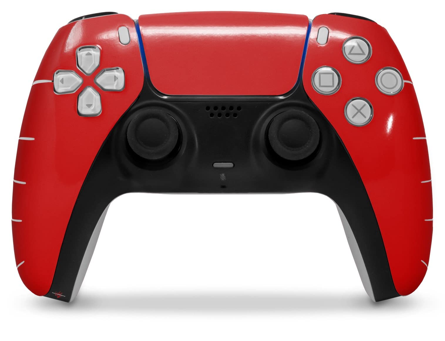 WraptorSkinz Skin Wrap compatible with Sony PS5 DualSense Controller Solids Collection Red (CONTROLLER NOT INCLUDED)
