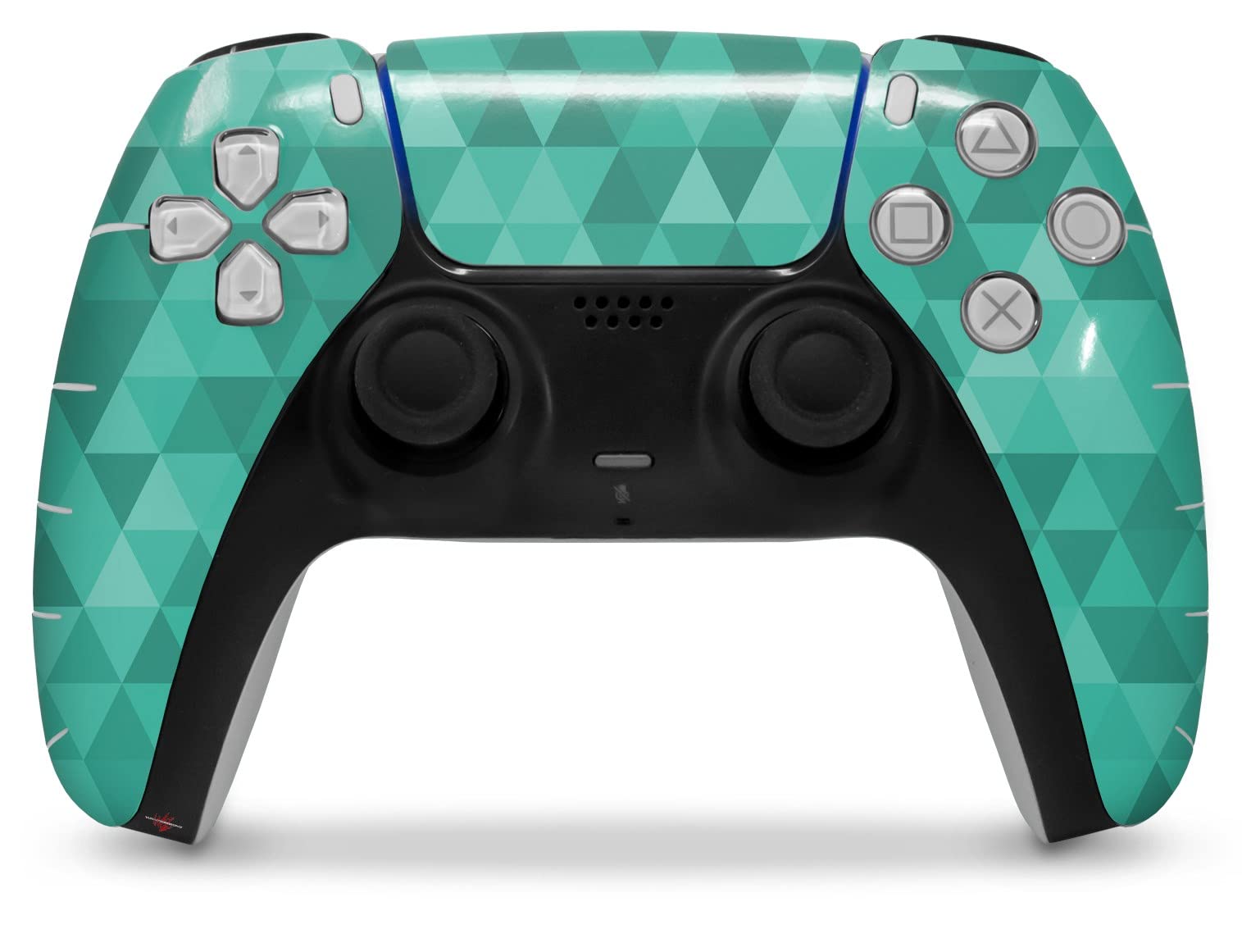 WraptorSkinz Skin Wrap compatible with Sony PS5 DualSense Controller Triangle Mosaic Seafoam Green (CONTROLLER NOT INCLUDED)