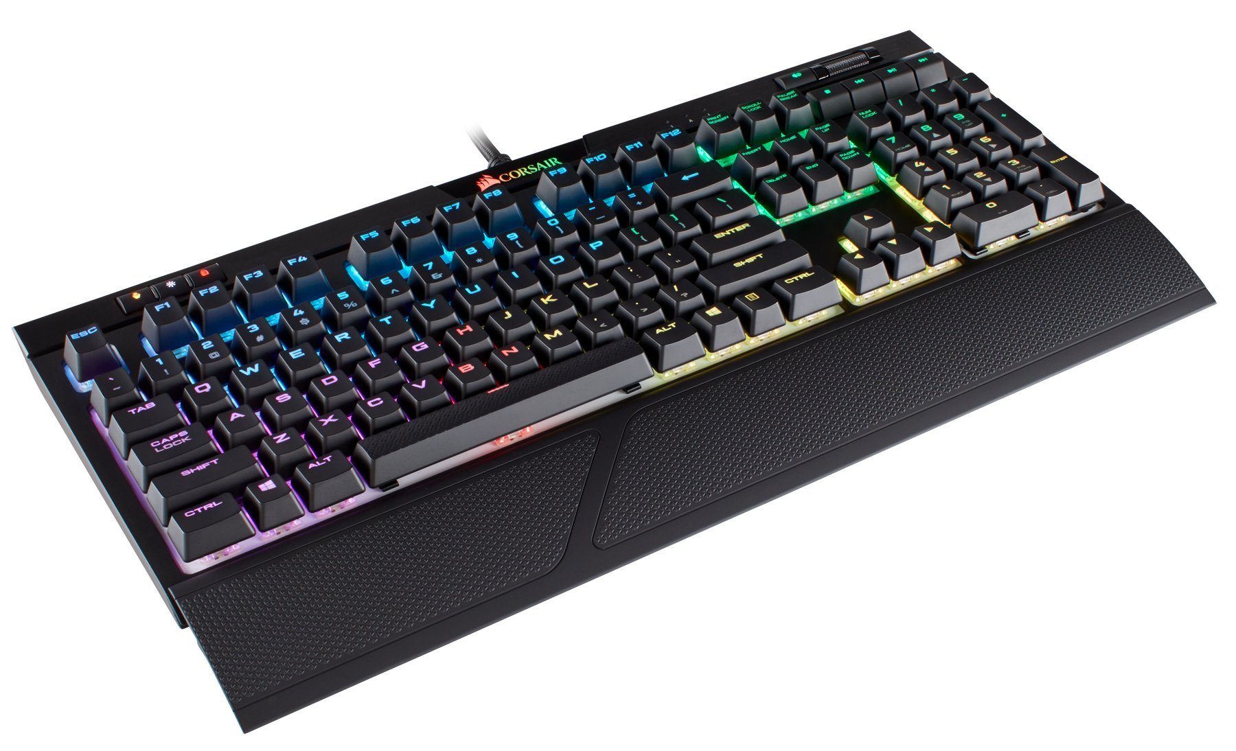 CORSAIR STRAFE RGB MK.2 Mechanical Gaming Keyboard - USB Passthrough - Linear and Quiet - Cherry MX Red Switch - RGB LED Backlit-17.6 x 6.61 x 1.57 inches