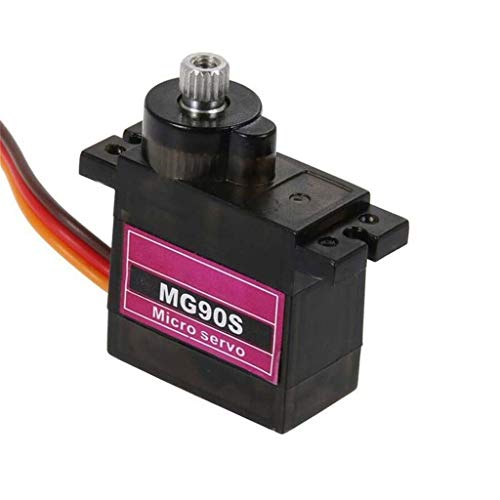 Muised Drone kit Rc Tool Kit Rc Accessories and Parts 5PCs MG90S Micro Metal Gear 9g Servo for RC Plane Helicopter Boat Car 4.8V- 6V Flying Accessories Travel Mini Drone Accessories