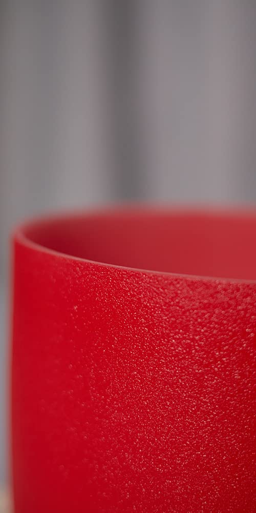 Red C Note Crystal Singing Bowl 8 Inch Root Chakra singing bowl with Free O-Ring Glue Hammer or Plastic rod wrapped in Sheepskin included For Promotes Peace Chakra Healing and Mindfulness