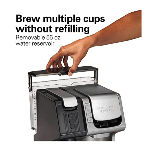 Hamilton Beach FlexBrew Universal Trio 2-Way Coffee Maker (Black) Bundle with Coffee Pod Organizers and Multipurpose Acrylic Coffee Pod Organizer (3 Items)