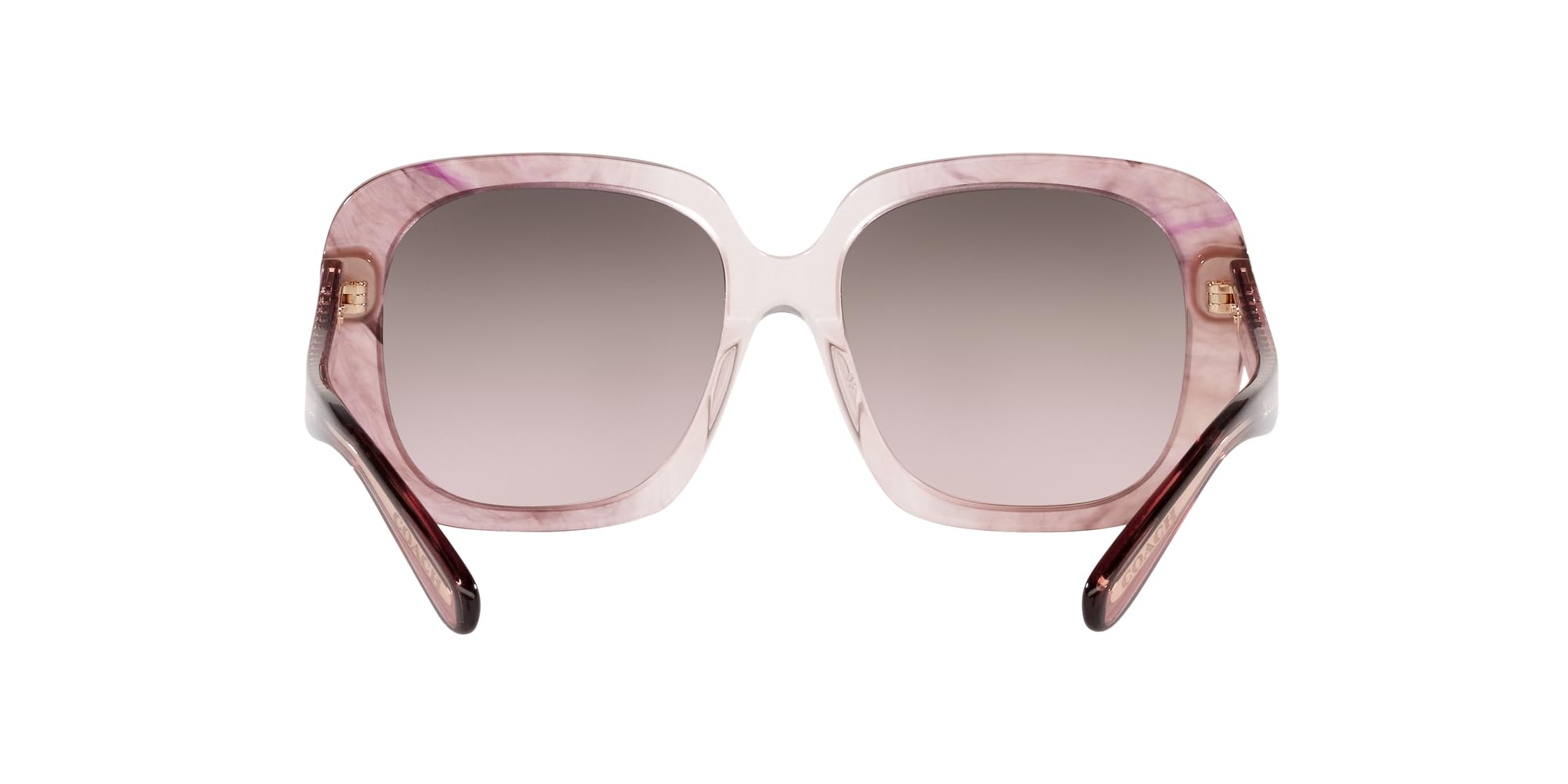 Coach HC8323U Universal Fit Sunglasses, Transparent Pink Ombre/Brown Pink Gradient, 56 mm