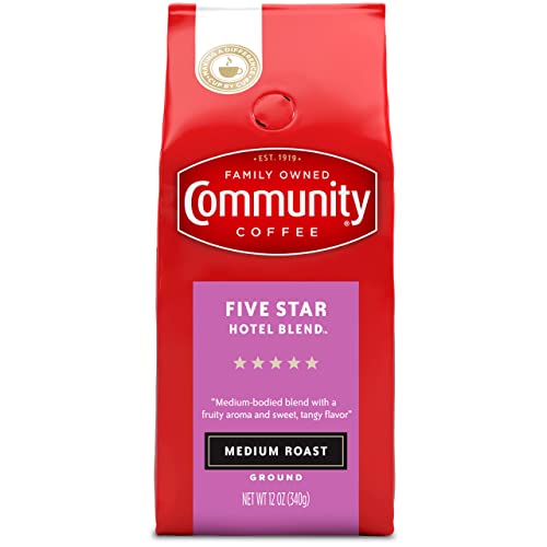 Community Coffee Five Star Hotel Blend⢠Medium Roast Ground 12 oz Gable Top 12 Ounce (Pack of 1)