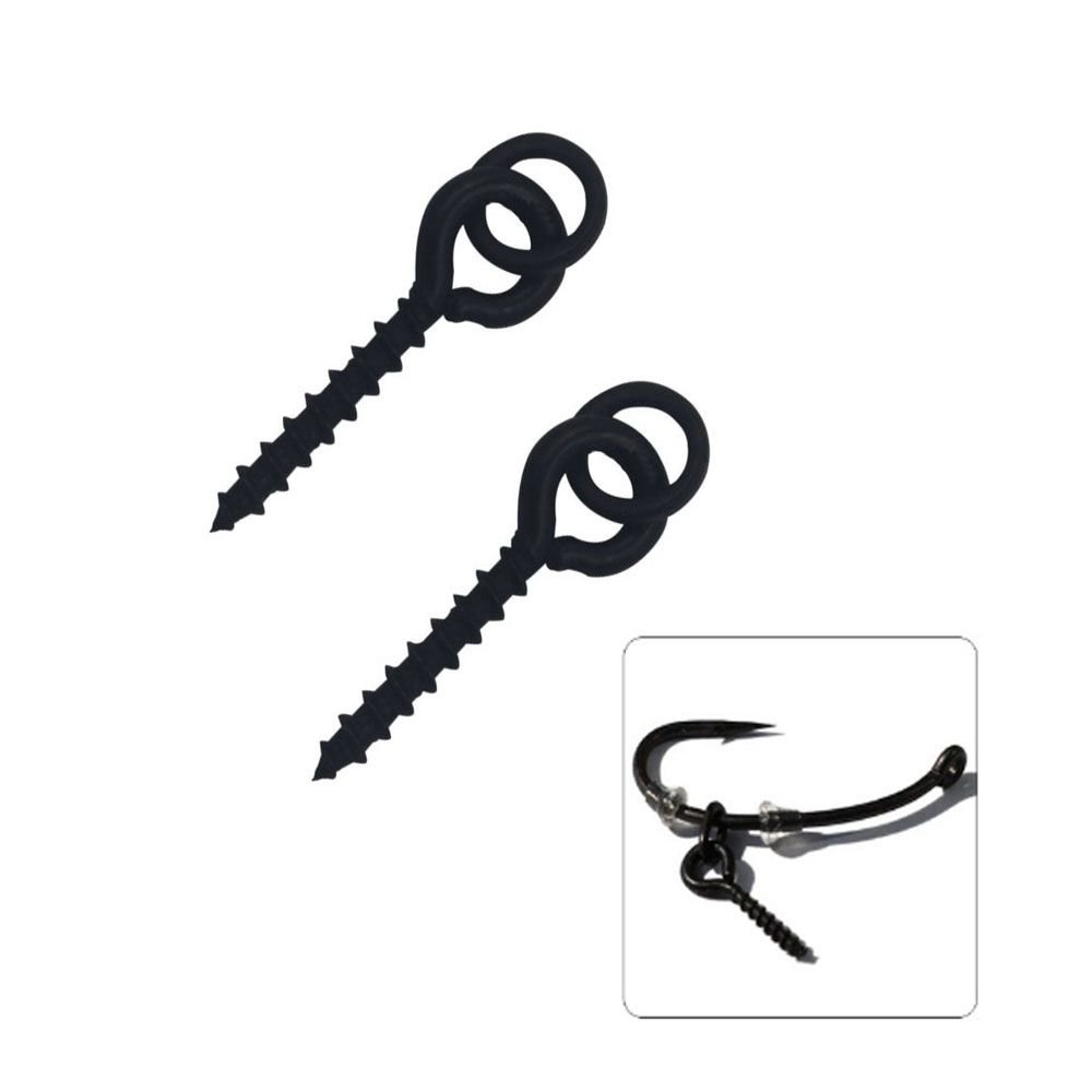 Ctzrzyt 50pcs Carp Fishing Boilie Screw with Solid Ring Bait Tool Chod Rigs Carp Fishing Hair Tackle Accessory