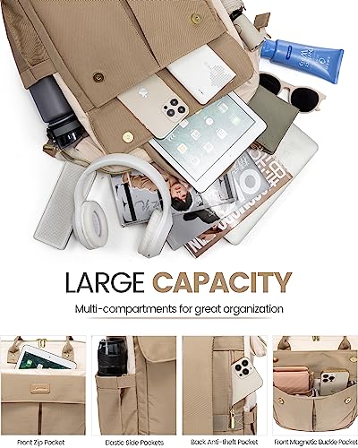 LOVEVOOK Laptop Backpack for Women,15.6 Inch Work Travel Backpack with Charging Port, Teacher Nurse Bag With Organizer Pouch Fashion Daypack Computer Backpack for Business College